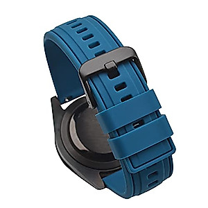 ANNEFIT Men's Silicone Watch Bands 20mm, Quick Release Soft Rubber Replacement Strap with Black Buckle (Blue)
