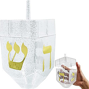 Jumbo Hanukkah Fillable Dreidel, Stands Straight on Table, Can Be Filled with Hanukkah Gelt Or Hanukkah Chocolate (Single)