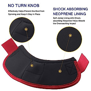 Gallopoff Equine Ballistic Overreach Bell Boots, No-Turn Bell Boots for Horses, Horse Hoof Protection Boots (Sold in Pairs) WineRed Large