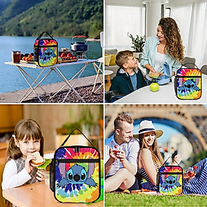 Yiwbor Cartoon Lunch Box Reusable Lunch Bag Anime Insulated Tote Bag for Travel Picnic Office Gift