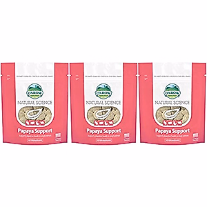 Oxbow 3 Pack of Natural Science Papaya Digestive Support Wafers for Small Pets, 1.16 Ounces Each, Made in The USA