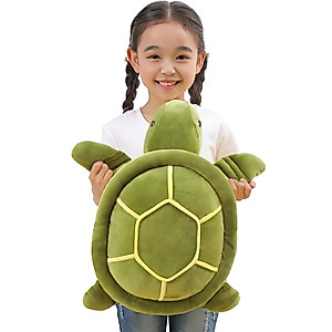 Dalmao 20 Inch Green Sea Turtle Stuffed Animals Soft Plush Toys Body Pillows Ocean Turtle Plushies, Gifts for Boys, Girls, Girlfriend, Birthday, Valentine, Christmas