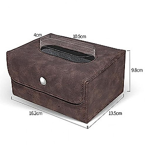 NOTRYA Tissue Box, Car Tissue Box, Suspended Car Seat Backrest Tissue Box (Color : Brown)