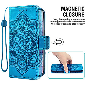 Asuwish Compatible with OnePlus Nord N10 5G Wallet Case and Tempered Glass Screen Protector Flip Cover Card Holder Cell Phone Cases for One Plus N 10 G5 1 Plus 10N 1plus One+ 1+ N105G Women Men Blue