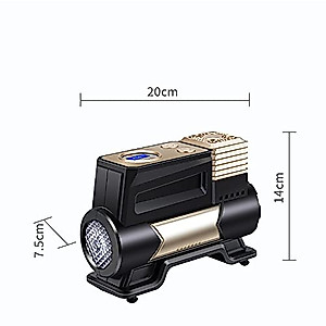 LIRUXUN Portable Air Compressor for Car Tires, 12v Air Compressor Tire Inflator Tire Pump with Led Light (Color : Digital style)