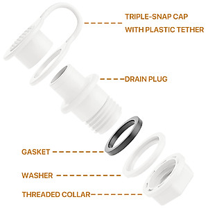 Cooler Drain Plug Replacement for Igloo Cooler, Cooler Triple Snap Drain Plug for Igloo Ice Chest, Cooler Replacement Parts Drain Plug