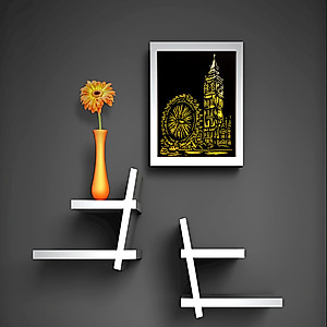 Floral Guard Scratch Paper Arts & Crafts for Kids-15PCS Scratch Paper Off Set Arts & Crafts Supplies Kits with 10 Wooden Stylus and 5 Stencils for Girls Boys DIY Party Games Christmas Birthday Gift