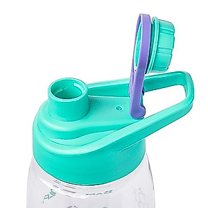 Silver Buffalo Disney The Little Mermaid Ariel Hydration Tracker Schedule Water Bottle With Screw-On Lid, 28 Ounces