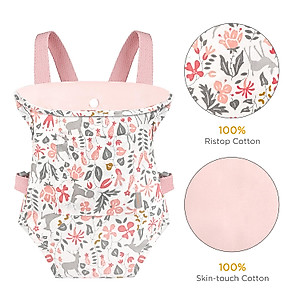 GAGAKU Baby Doll Carrier Doll Accessories Stuffed Animal Plushed Toy Carrier for Dolls – Green (Owl)