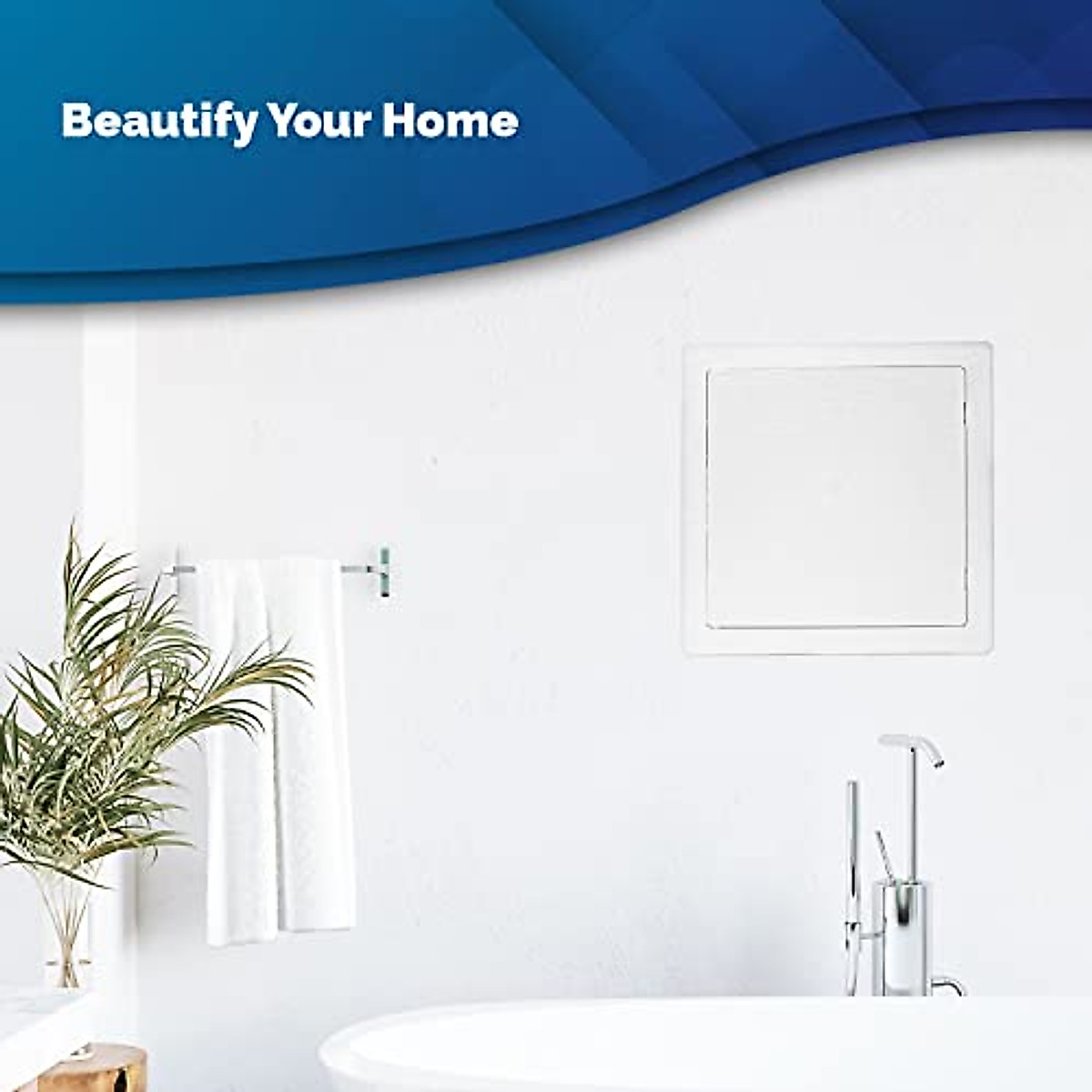 Morvat Access Panel 12x12 Inch for Drywall & Ceiling with Door, Heavy-Duty Durable ABS Plastic & Easy Install Access Box, Wall Hole Cover Plate for Plumbing & Electrical Cables & Wiring, White, 2 Pack