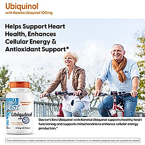 Doctor's Best Ubiquinol with Kaneka QH, Non-GMO, Gluten Free, Soy Free, Heart Health, 100 mg, 60 Softgels