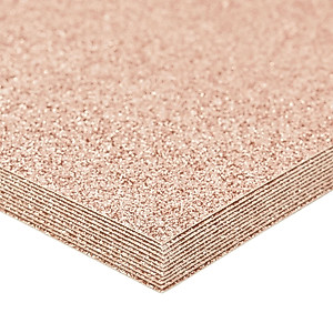 Bright Creations 24 Sheets Rose Gold Glitter Cardstock Paper 8.5 x 11 for Scrapbooking, DIY Projects, Arts and Crafts (280gsm)