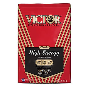 VICTOR Super Premium Dog Food – High Energy Dry Dog Food for Active Dogs – Gluten Free Dog Food with Beef and Chicken Meal Proteins for Sporting Dogs – All Breeds and All Life Stages, 5 lb