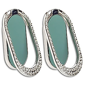 [2 Packs] Diamond-Encrusted Baked Enamel Glitter Bling Bling Phone Ring Holder, Sparkle Phone Ring Grip Artificial Diamond Stand,Rhinestone Cell Finger Ring for Phones,Pad