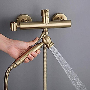 JIYTG Toilet Brush Toilet Hand Held Bidet Spray Kit Bidet Toilet Spray Gun Flusher Booster Nozzle Set