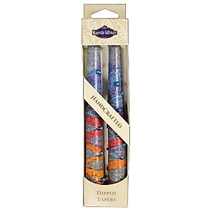Majestic Giftware SC-SRT10-B Safed Taper Candle, 10-Inch, Sunrise Blue, 2-Pack