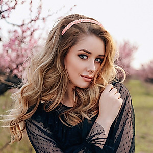 Duufin 10 Pieces Rhinestone Headbands for Girls Crystal Headband Sparkly Headbands Shiny Hair Headbands