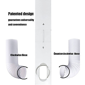 Portable Air Conditioner Window Seal Kit, Adjustable Length Window Slide Kit Plate for Portable AC Hose with 5.1" Diameter