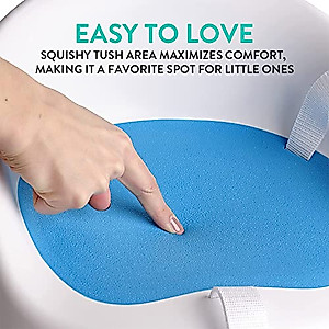 Prince Lionheart Squish Booster Seat, Berry Blue, 3-Point Harness and Dual-Strap System, Easy to Wipe Clean, and Lightweight