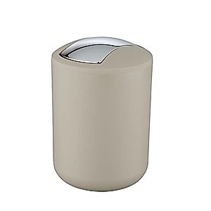 WENKO 21221100 Swing Cover bin Brasil, S, Taupe, 1 Pack, 14 x 14 x 21 cm
