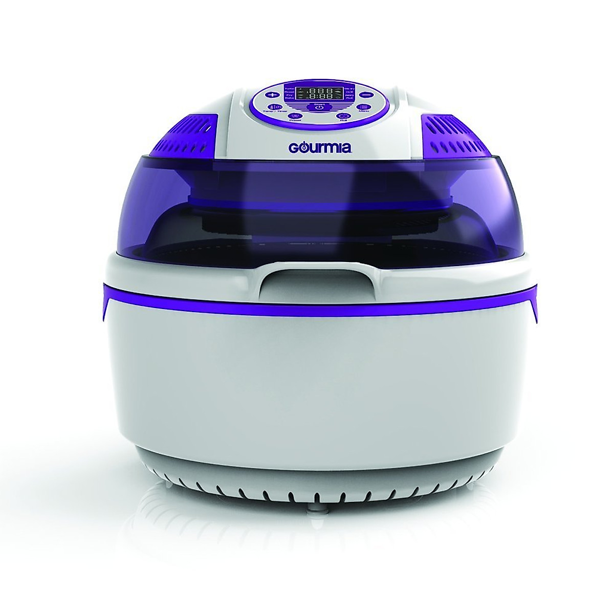 Gourmia GTA1500 Digital Electric Air Fryer, Griller and Roaster with Calorie Reducer Technology, White Free Recipe Book Included