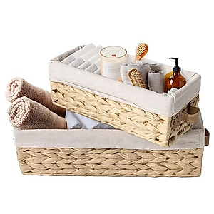 Comfify Boho Decorative Rope Baskets, Set of 3, Brown, Round, 10"Dia
