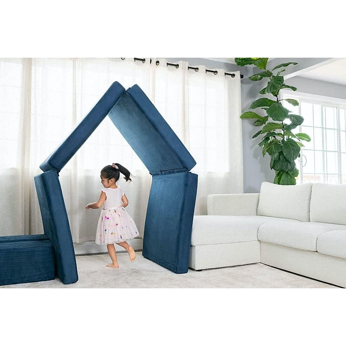 Figgy Modular Play Couch for Kids – Waterproof & Oeko-TEX Certified | Made in USA with Hook and Loop Connectors | Montessori Toy Sofa & Indoor Climbing Playset | Sensory Toy