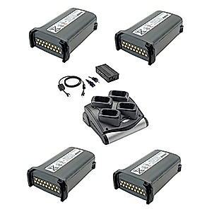 Zebra SAC9000-4000R Charger Kit with (4) Spare Battery | for MC92N0, MC9190, MC9090 Rugged Warehouse Scanners