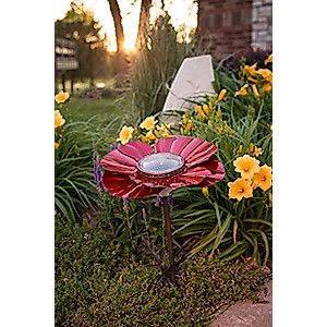 Desert Steel Flower Solar Light - (Red Poppy - 18" H x 11.5" W) - 20 ...