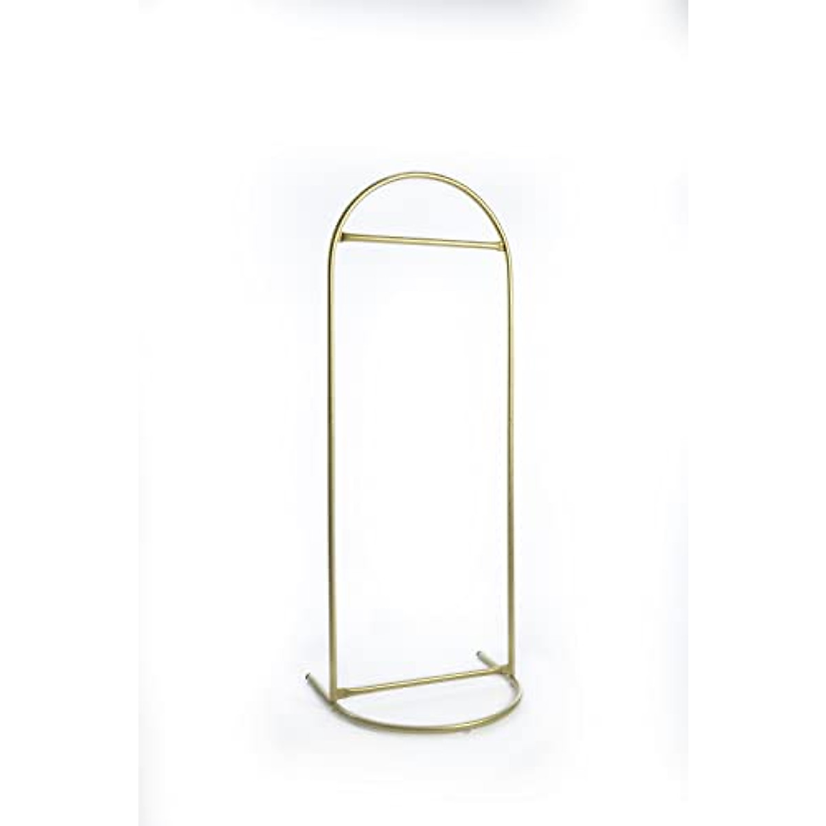 VEGAINDOOR Oval Metal Clothes Rack Strong Garment Rack, Industrial Clothing Rack,Heavy Duty Clothes Rack,Portable Clothing Rack Hanging Clothes Rack for Small Spaces and Rooms Gold,Black,White (Gold)