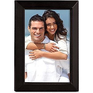 Lawrence 725046 4-Inch x 6-Inch Wooden Black Picture Frame