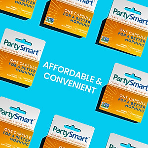PartySmart, One Capsule for a Better Morning, 10 nights out Supply, Non-GMO, Plant-based, 250 mg, 10 capsules