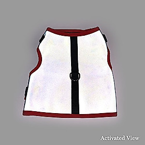 MARTHA STEWART Adjustable Reflective Comfort Harness for Dogs, Red, Size 16