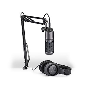 Audio-Technica AT2020USB+PK Vocal Microphone Pack for Streaming/Podcasting (Renewed)