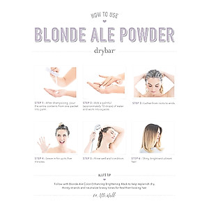 Drybar Blonde Ale Vibrance Boosting Brightening Powder | Great for Blonde, Gray, White and Highlighted Hair (6 Packets)