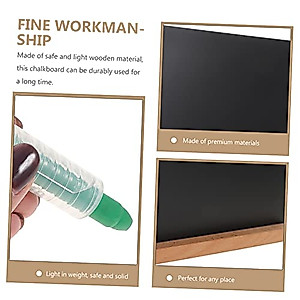 STOBOK 1 Set Dinning Table Decor House Decorations for Home Booth Wooden Chalkboard erasable Small Blackboard Note Board Wooden Sign Easel Household Wooden Food Chalk Display Stand