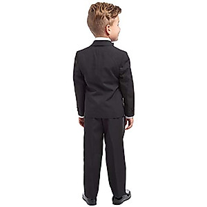 Nautica baby boys 4-piece With Dress Shirt, Bow Tie, Jacket, and Pants Tuxedo, Black, 18 Months US