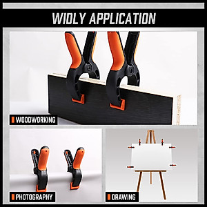 HORUSDY 8-Pack Bar Clamps for Woodworking, 12" and 6" Bar Clamps, Wood Working Clamps Sets, Quick Clamps F Clamp with 150 LBS Load Limit (8-Pack Wood Clamps)