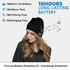 Abbicen Wireless Beanie Hat Music Hat with Gloves for Men Women Gift Unisex Music Beanie for Outdoor Sports Deep Grey