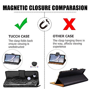 ONV Wallet Case Compatible with Samsung Galaxy S9 Plus -1.5M Adjustable Strap Emboss Butterfly Flip Phone Case Card Slot Magnet Leather Shell Flip Stand Cover for Samsung Galaxy S9 Plus [ZS] -Blue