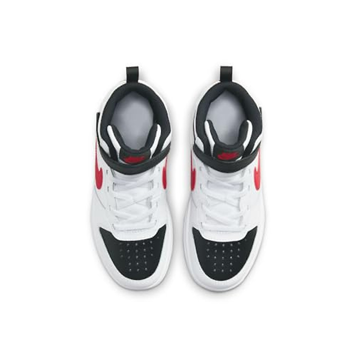 Nike Court Borough Mid CD7782-110 Boys Casual Shoes (White/University RED-Black)