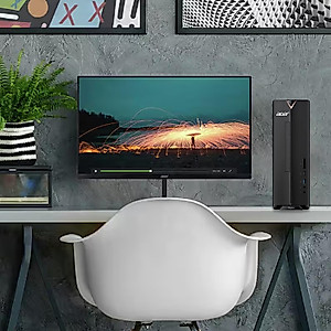 acer Aspire Tower Desktop, Intel Celeron J4125 Processor, 16GB RAM, 1TB PCIe SSD, DVD, VGA, HDMI, Wi-Fi, Wired KB & Mouse, Windows 11 Home, Black, D17W6