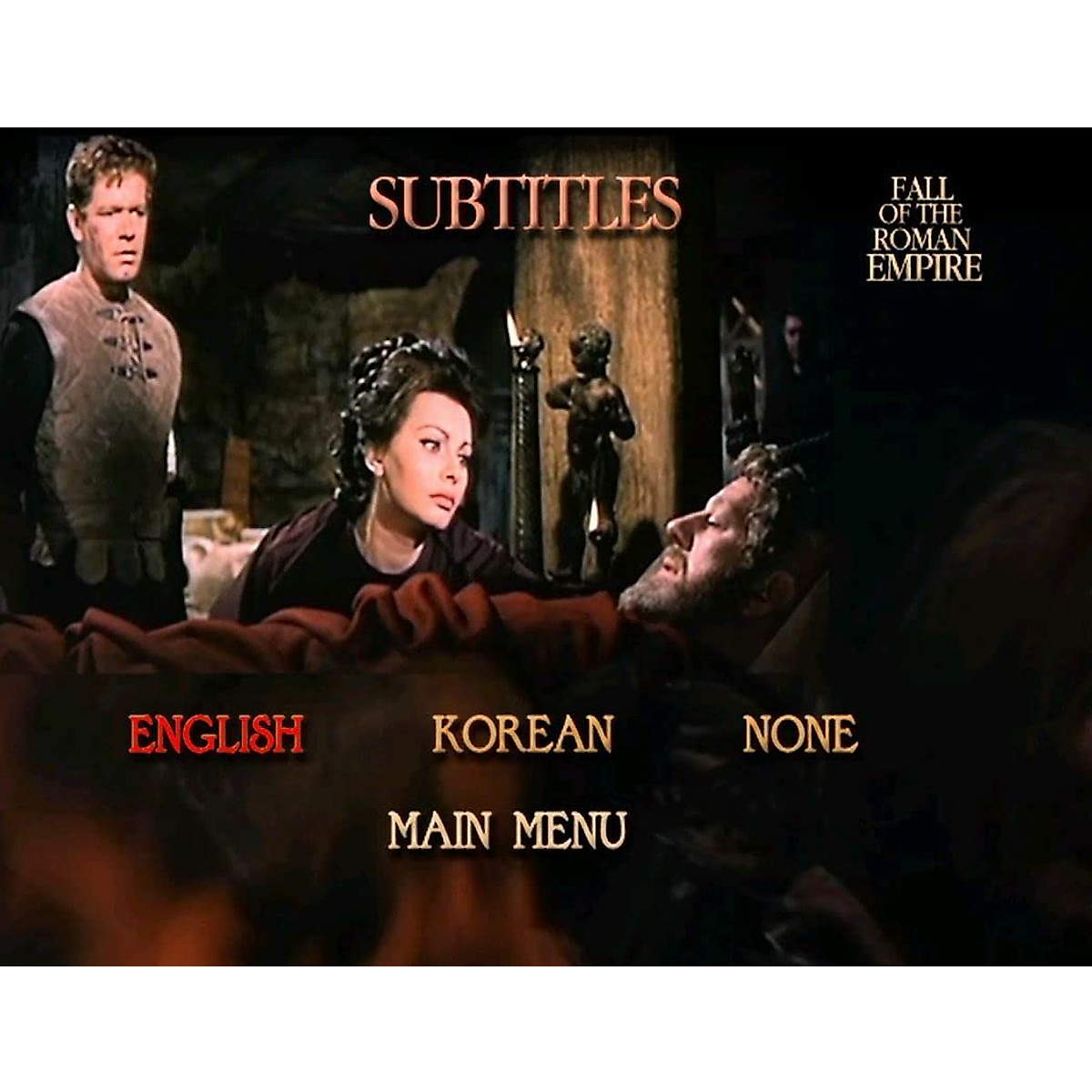 The Fall of The Roman Empire(1964) DVD Sophia Loren