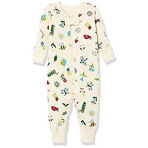 Moon and Back by Hanna Andersson Unisex Babies' one-Piece Organic Cotton Footless Pajamas, Flowers & Critters, 12-18 Months