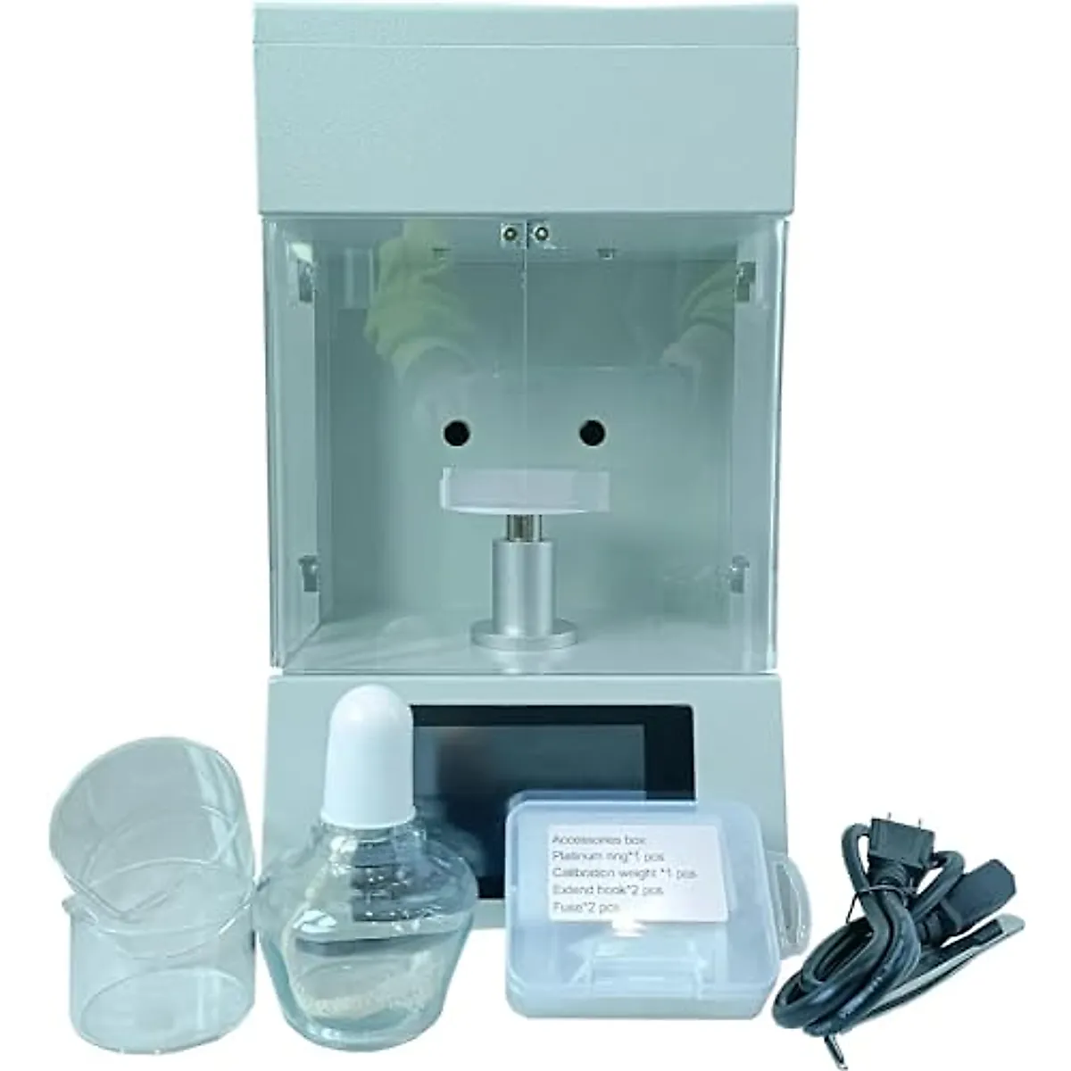 VTSYIQI Surface Tension Meter Interfacial Tensiometer Automatic Liquid Surface Tensiometer Measurement with Platinum Ring Measuring Range 0-1000mN/m Resolution 0.1mN/m 110V for Oil Industry Test