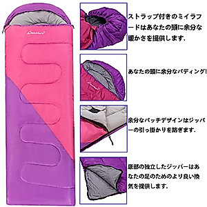 Clostnature Sleeping Bag - Lightweight Waterproof Camping Sleeping Bag for Adults, Kids, Women, Men's Hiking, Outdoors, Mountaineering - Compression Sack Included(Right Zipper)