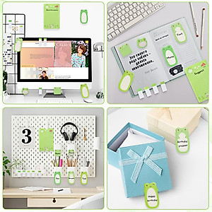 Xqumoi I Just Really Like Frogs Sticky Notes Set, 550 Sheets, Cute Cartoon Frogs Self-Stick Notes Pads Animal Divider Tabs Bundle Writing Memo Pads Back to School Office Supplies Small Gift