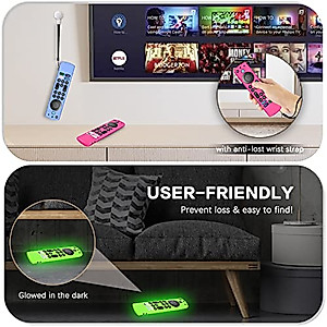 3Pack NS-RCFNA-21 Remote Silicone Cover for Toshiba Insignia CT-RC1US-21 CT95018 FireTV Remote,Alexa Voice Remote Case for TV Omni Series and 4-Series 4K UHD Smart TV Remote-Glow in Dark|with Lanyard