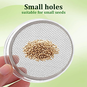 10 Pack Stainless Steel Sprouting Lids, Mason Jar Sprouting Lids, Mesh Bean Sprout Sieve Lids for Mouth Mason Jar, Growing Bean, Seed