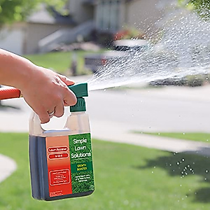 Extreme Grass Growth Lawn Booster- Liquid Spray Concentrated Starter Fertilizer with Humic Acid- Any Grass Type- Simple Lawn Solutions (32 oz. w/Sprayer)